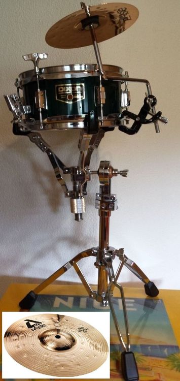 DIXON Snare, S.C.S. Stand, PAISTE Cymbal, Halter, Sticks, .. (Neu ...