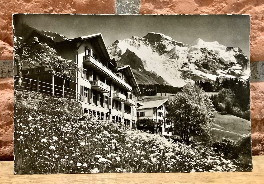 Alte Foto AK - HOTEL BREITHORN mit Jungfrau - Wengen (Gebraucht) in Root für CHF 1 – mit ...