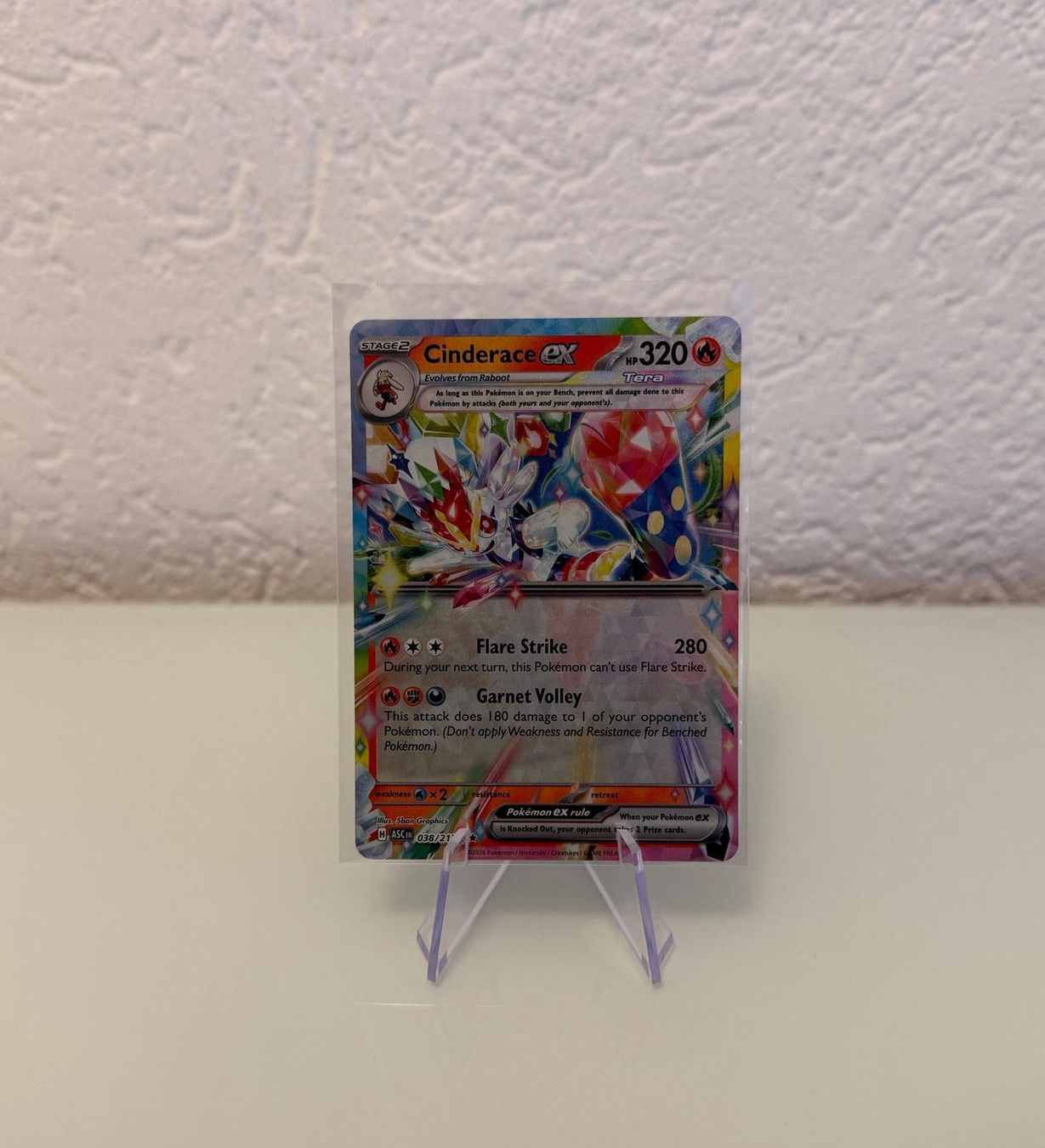 Cinderace ex 038/ 217 Ascended Heroes Pokemon (Neu (gemäss Beschreibung ...