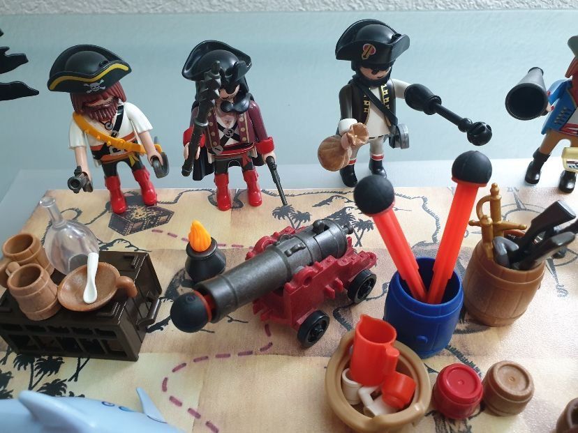 PLAYMOBIL 5 Piraten, Pferd, Schatz, Delfin, Kanone, usw. (Gebraucht) in ...