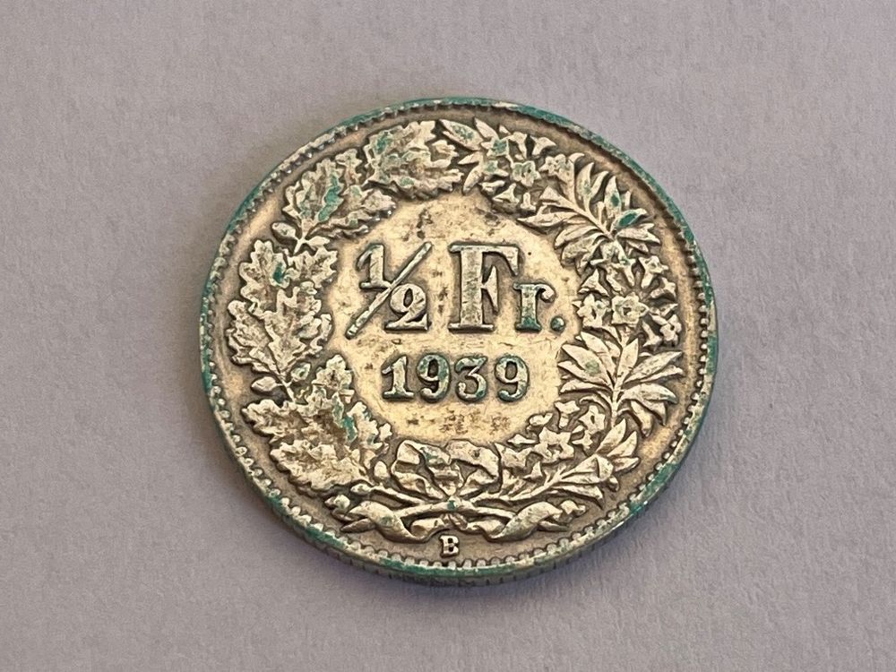 Superbe pièce ½ Fr HELVETIA 1939 en Argent | Kaufen auf Ricardo