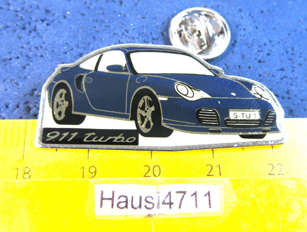 P O R S C H E 911 TURBO PIN 40mm glasiert made in germany (Gebraucht ...