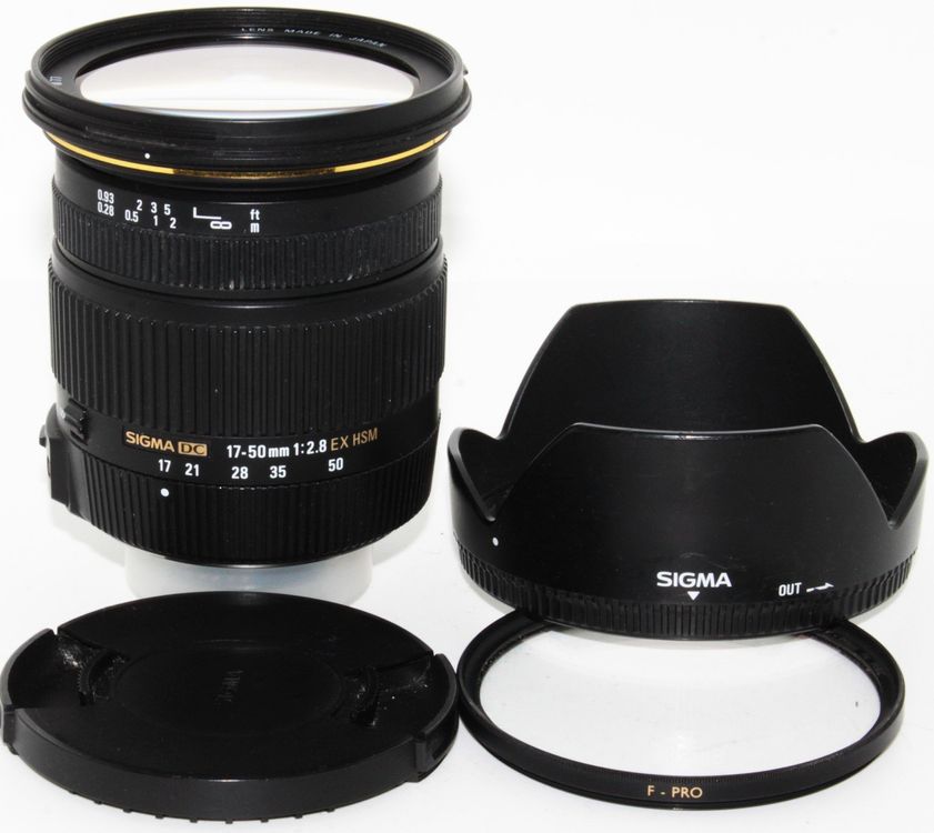cc/ SIGMA DC 17-50 / 2.8 EX HSM (Nikon-Anschl.) +Filter +SB (Gebraucht ...