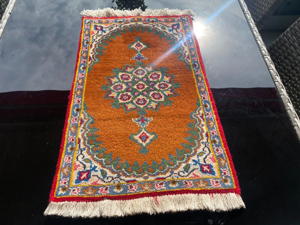 Kashmar Iran 60x42cm Teppich handgeknüpft perfekt und sauber (Gebraucht ...