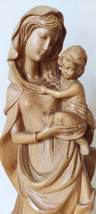 Handgeschnitzte Holz Madonna Statue Maria Skulptur Figur (Gebraucht) in Winterthur für CHF 220 ...
