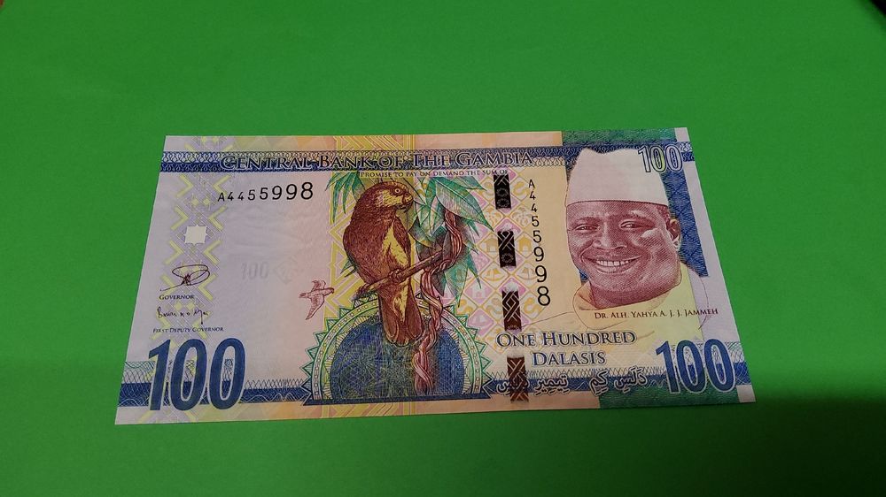 Gambia 100 Dalasis Banknote, unzirkuliert, Top (Neu und ...