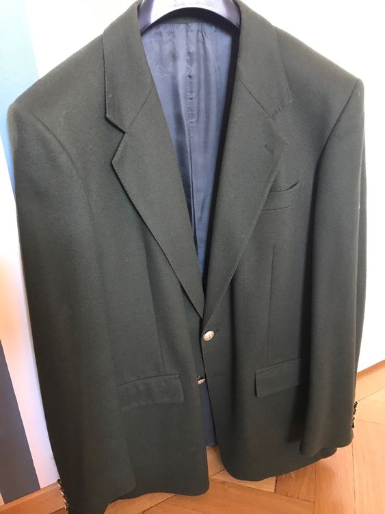 Vintage 80s green flannel Blazer wool cashmere (Gebraucht) in Lausanne für CHF 40 – mit ...
