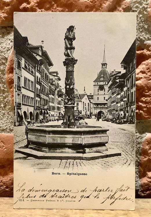 Antike AK - SPITALGASSE & BRUNNEN - Bern - belebt (Gebraucht) in Root für CHF 1 – mit Lieferung ...