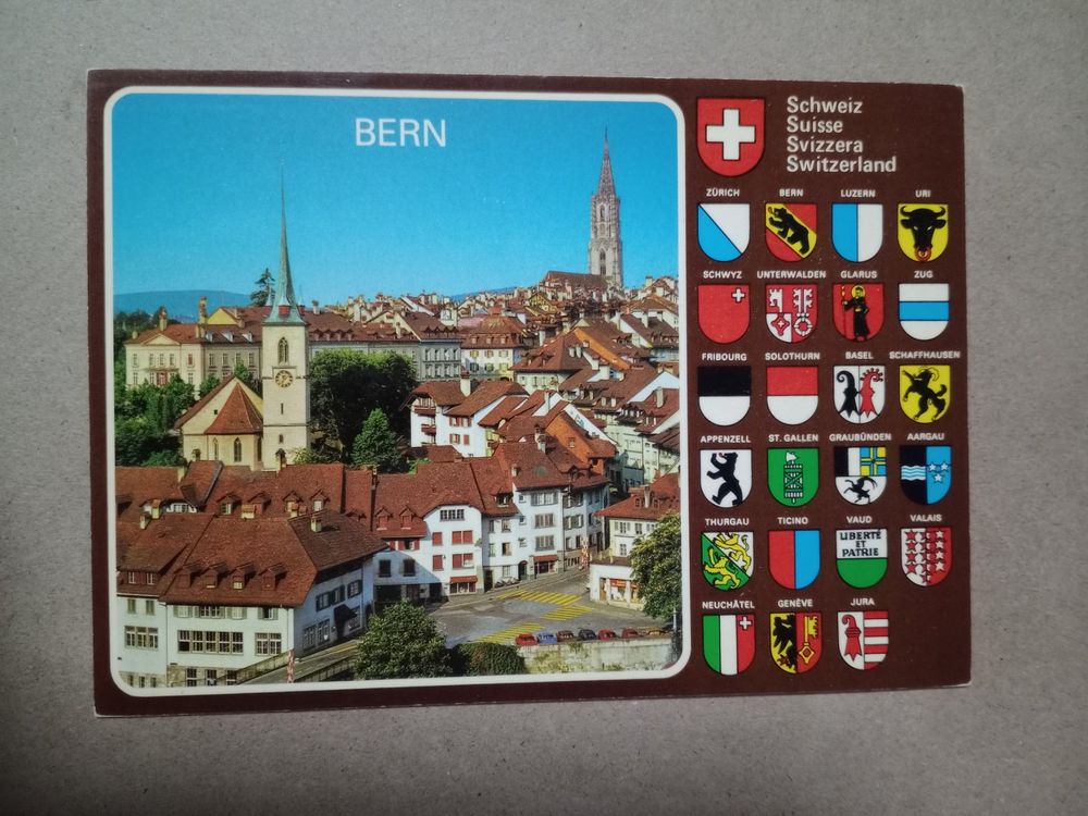 Ak Bern Altstadt mit Münster Wappen Kantone (Gebraucht) in Küttigen für CHF 2.5 – mit Lieferung ...