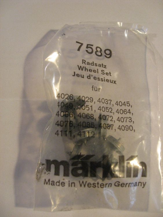 MÄRKLIN Achsen 7589 H0 DC (Neu (gemäss Beschreibung)) in Romanshorn für ...
