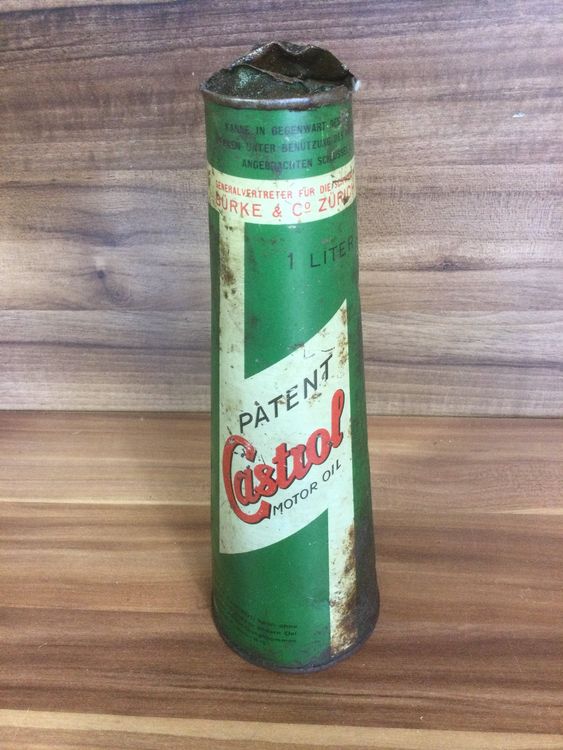 Antike rare Castrol Motoroel Dose von Bürke & Co., Zürich (Gebraucht ...