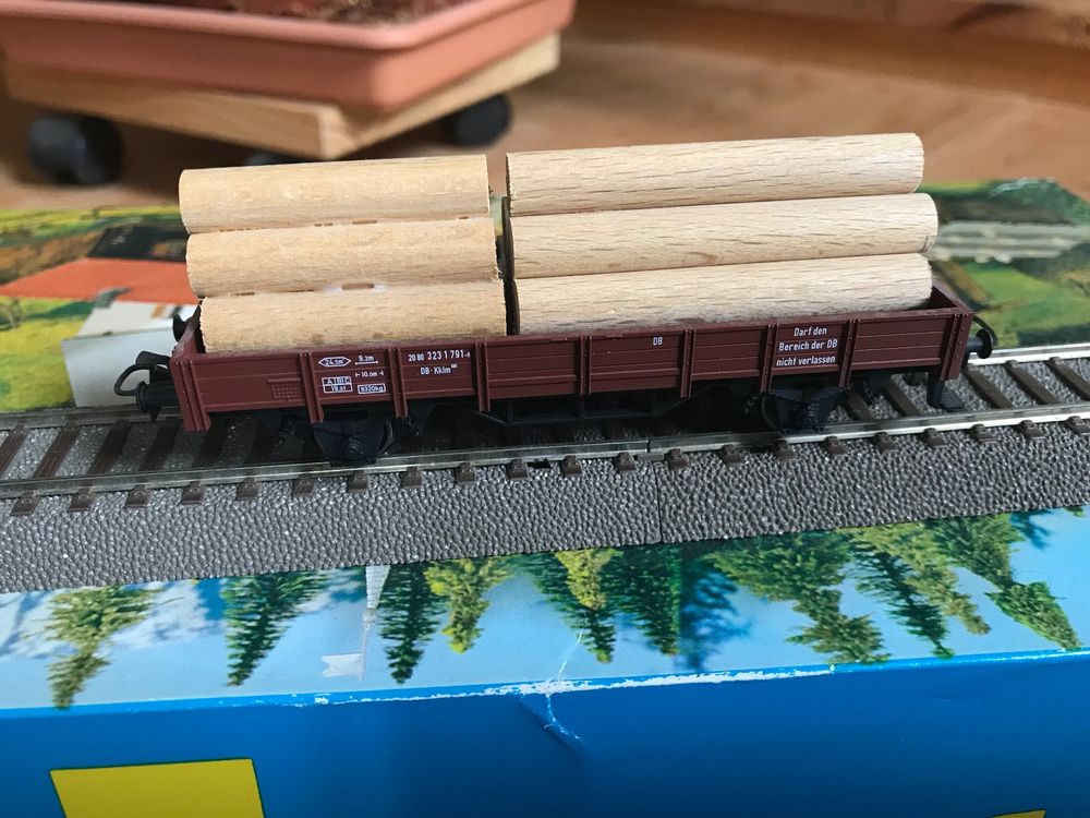 märklin holzwagen 5, niederbordwagen mit holzladung (Gebraucht) in ...