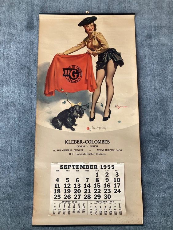 Pin-up Kalender 1955 / Gil Elvgren / BF Goodrich Kleber (Gebraucht) in ...