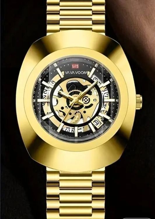 Luxusuhr mit Kalender und Datum, IPX7 wasserdicht,Skelettuhr (Neu und ...