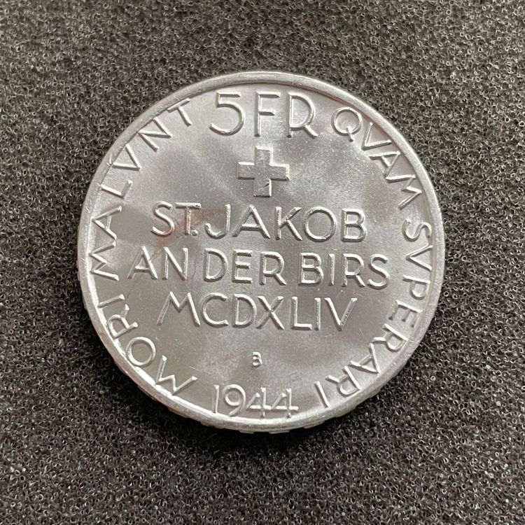 5 Franken Silber 1944 St. Jakob - unc | Kaufen auf Ricardo