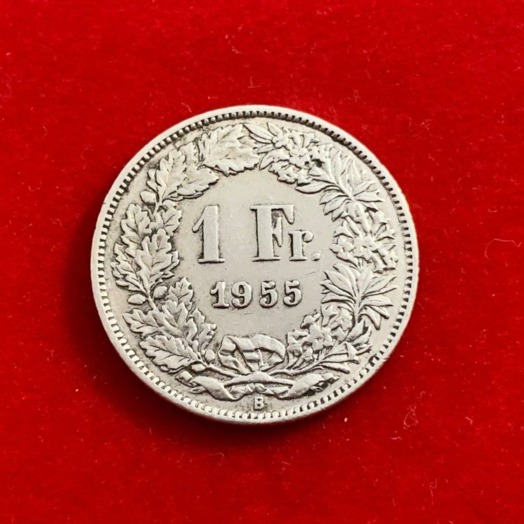 1 Franken Silber 1955 selten - 2 (Gebraucht) in Reitnau für CHF 19 – mit Lieferung auf Ricardo ...