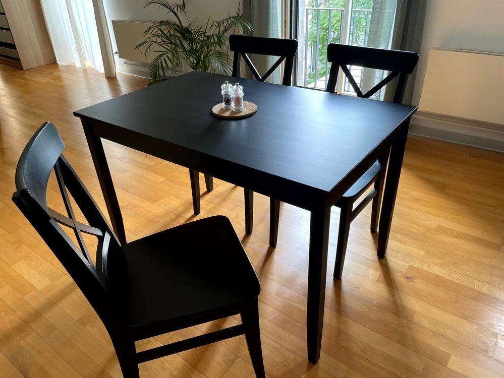 Dining table with 3 chairs Ikea INGOLF (Gebraucht) in Kyoto, Uji ...