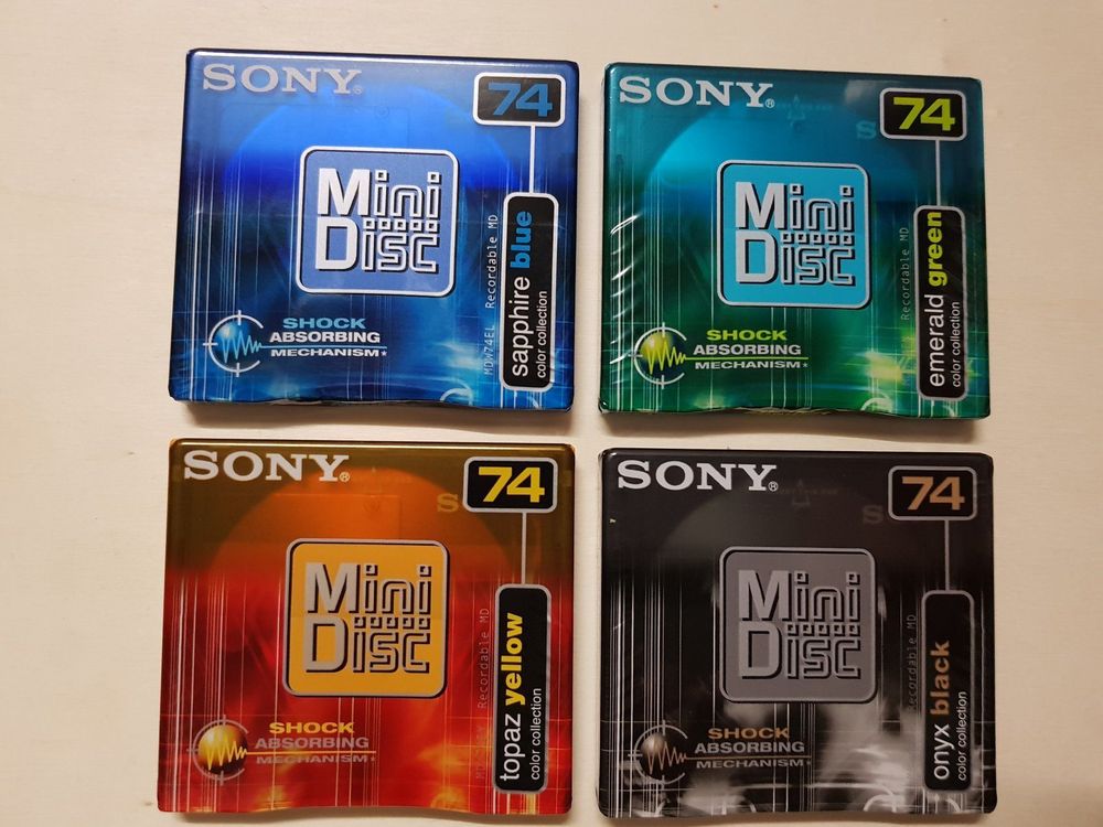 Sony MiniDisc (4 Stück), originalverpackt, color collection (Neu und ...