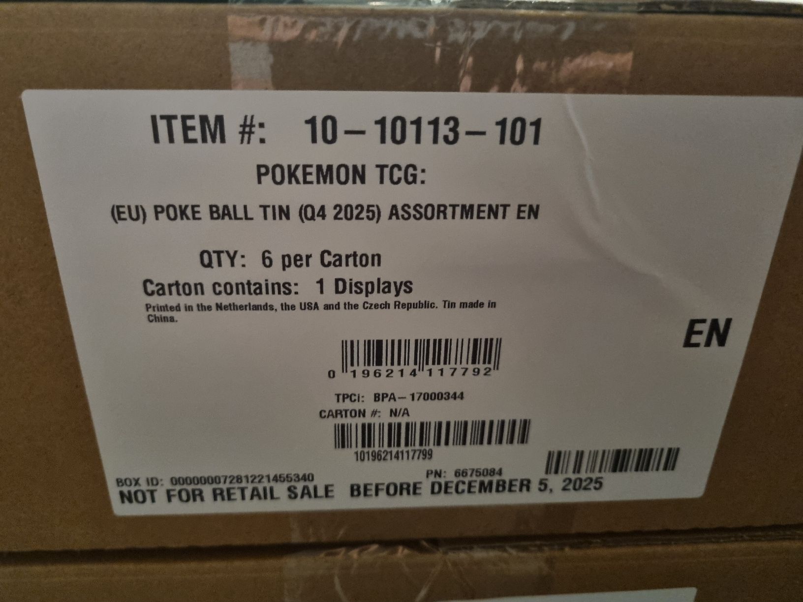 Tin Poke Ball Display Case mit 6 Bällen auf englisch Pokemon (Neu und ...