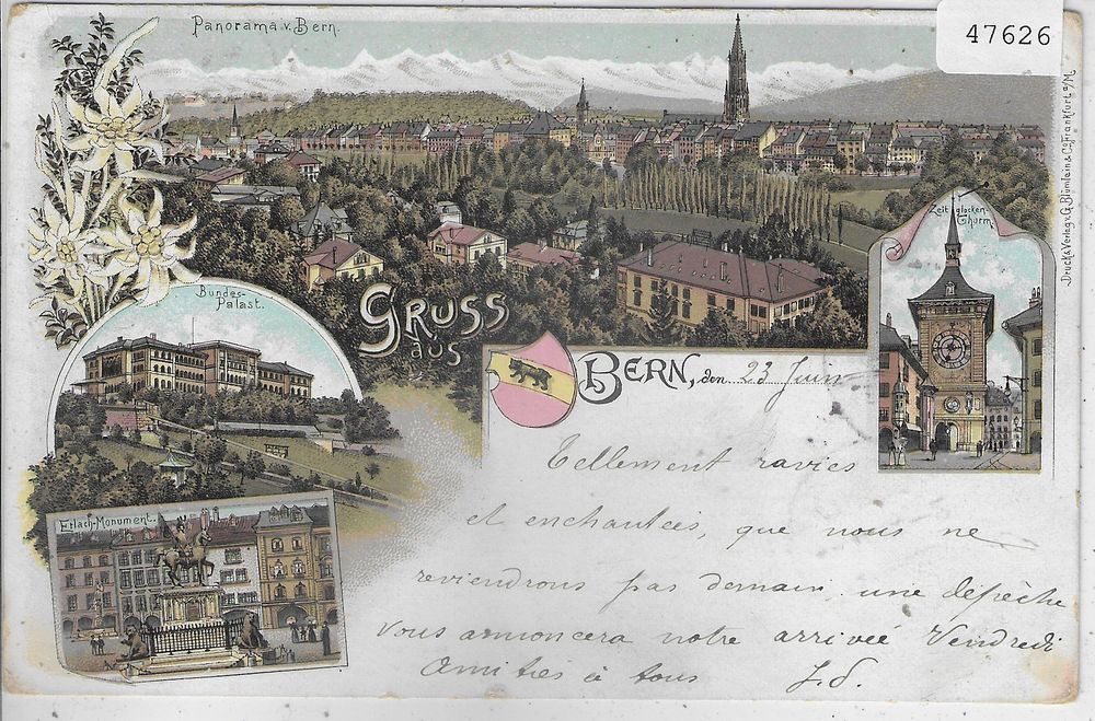 Gruss aus Bern - Litho 1897!! (Defekt) in Ettingen für CHF 5 – mit Lieferung auf Ricardo kaufen