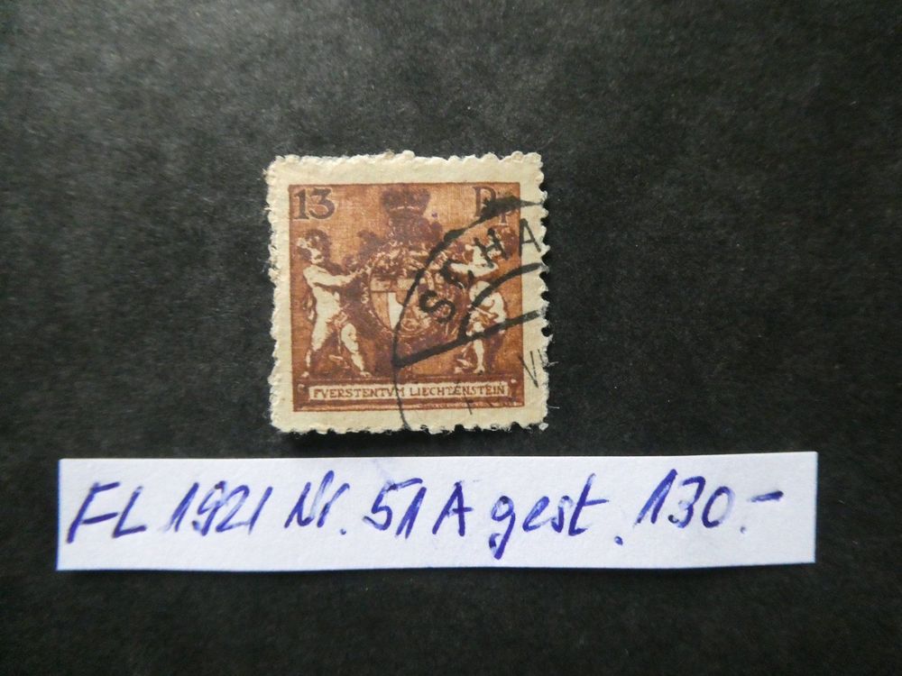 FL 1921 Nr. 51A gestempelt (Gebraucht) in Lausen für CHF 19 – mit Lieferung auf Ricardo kaufen