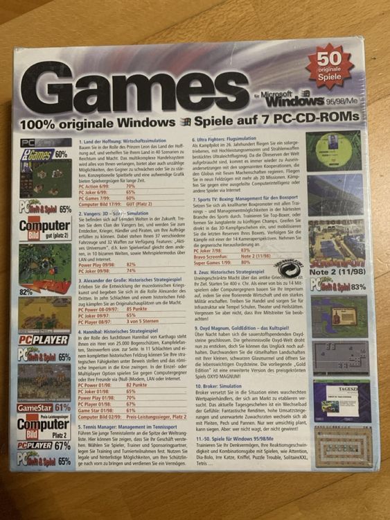 Games für Microsoft Windows 95/98/Me (Neu und originalverpackt) in für ...
