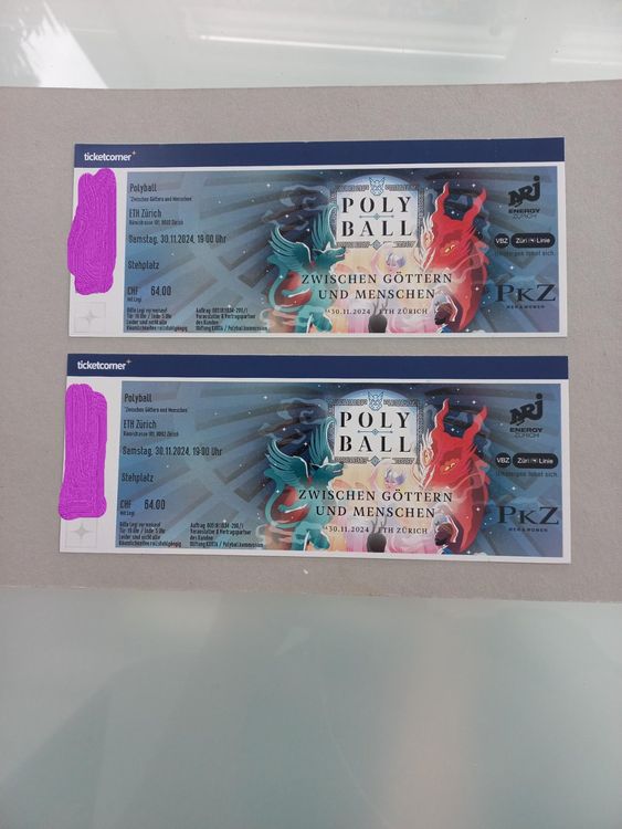 Polyball Tickets 2024 (mit Legi) 2x (Neu (gemäss Beschreibung)) in Herrliberg für CHF 250 – nur ...