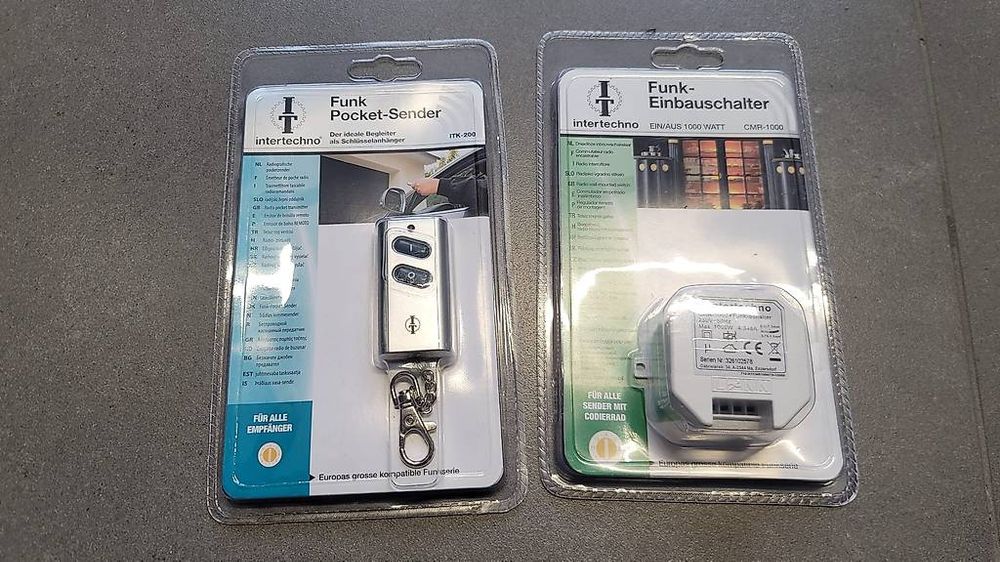 Intertechno FunkHandsender ITK-200 & Einbauschalter CMR-1000 (Neu und originalverpackt) in ...