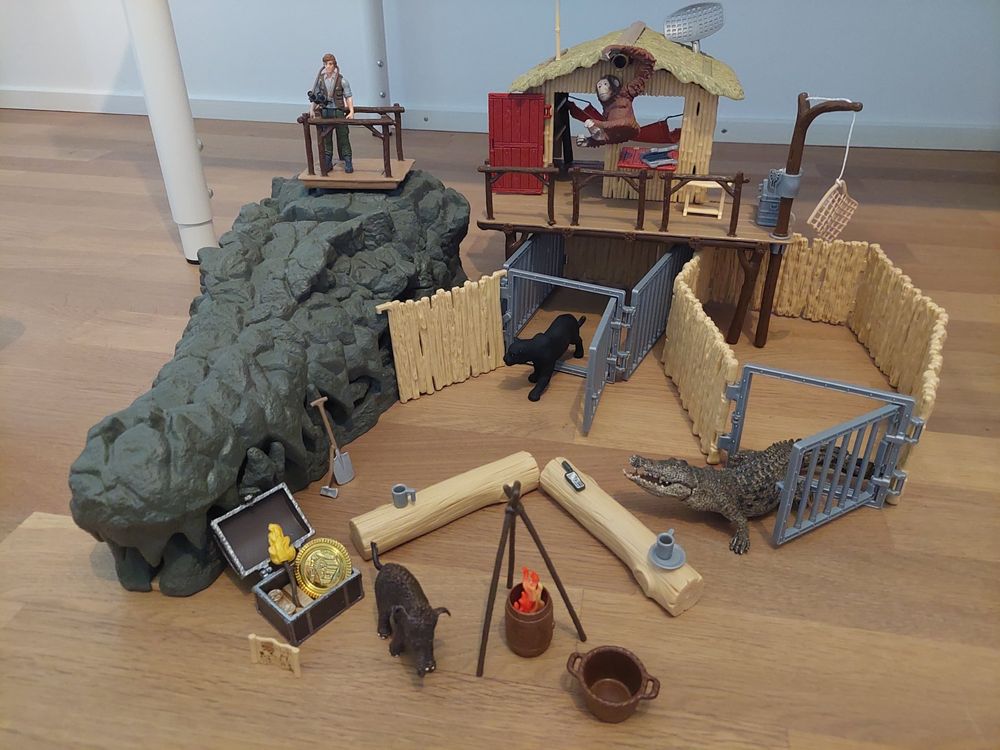 Schleich 42350 Wild Life: Dschungel Forschungsstation Croco (Gebraucht ...