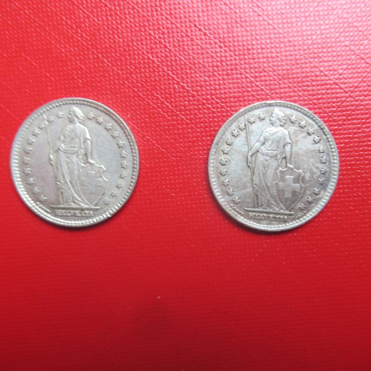 SILBERMÜNZEN 1 FRANKEN 1934 + 1943 (Gebraucht) in Moosseedorf für CHF 11.9 – mit Lieferung auf ...