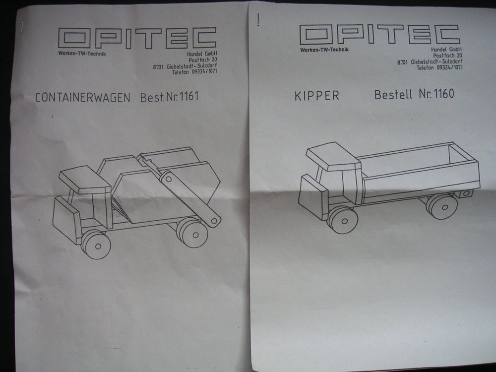 4 Holzmodell Bausätze (Opitec) (Neu und originalverpackt) in ...
