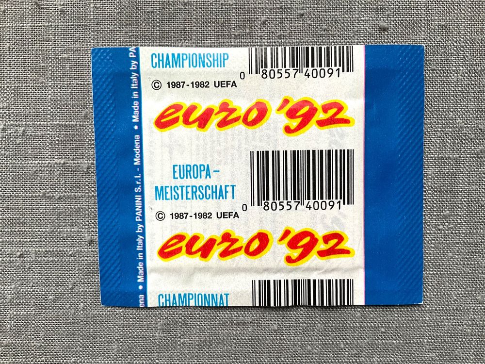 🔴 Panini EURO 92 – 1 Tüte ungeöffnet – EM Sweden 1992 🔴 (Neu (gemäss ...