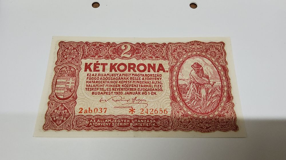 Alte Ungarische 2 Zwei Kronen 1920 Note Banknote Ungarn (Neu und ...