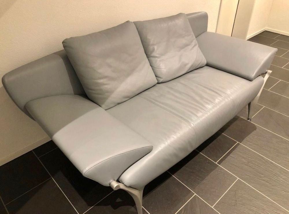 Rolf Benz zweier Ledersofa grau | Kaufen auf Ricardo