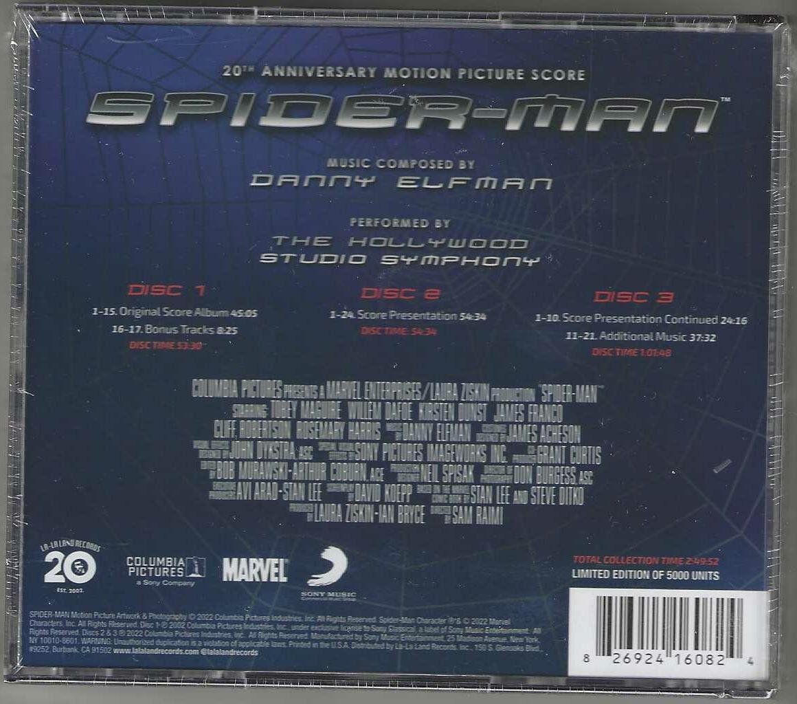 Danny Elfman - Spider-Man 20th Anniversary - 3 X CD (Neu und ...