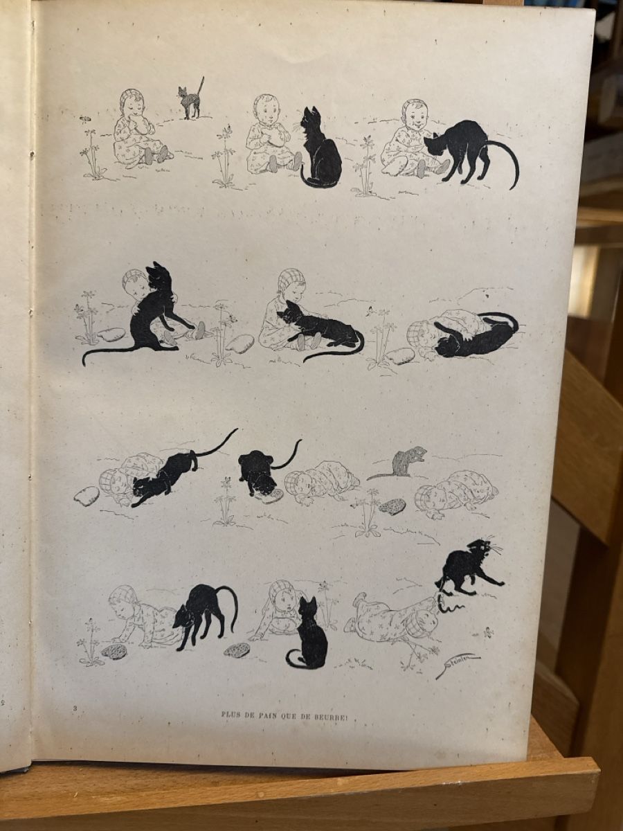 Steinlen planches histoires de chats dessins livre malicieux (D ...