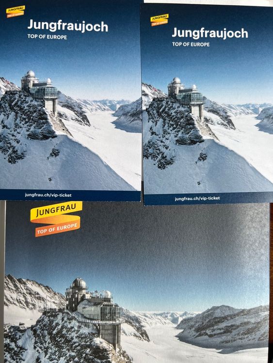 2 Tickets Jungfraujoch 1. Klasse (Neu (gemäss Beschreibung)) in Zürich für CHF 209 – mit ...