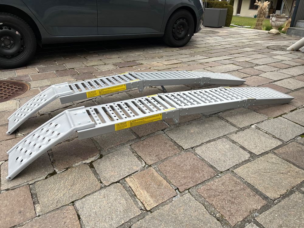 2x Auffahrrampe Faltbar Stahl 2030 x 250 x 80 mm | Kaufen auf Ricardo