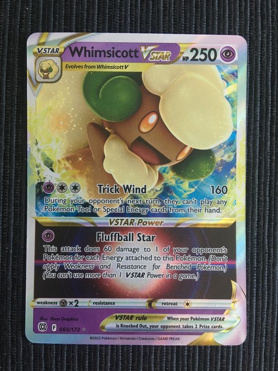 Pokemon Karte Whimsicott VStar Brilliant Stars (Neu (gemäss ...