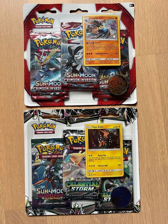 2X Pokemon Sun & Moon Sealed Celestial Storm 3 Pack Blister (Neu und ...