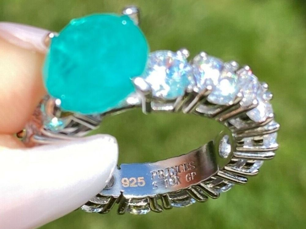 1CT NATURAL GLOWING COLOMBIA EMERALD ENGAGEMENT RING (Neu und ...