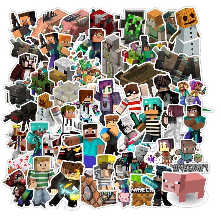 50 Stk. Sticker Aufkleber - Minecraft Cartoon Graffiti | Kaufen auf Ricardo