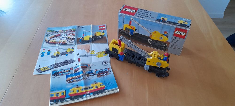 Lego 7814 Eisenbahnkranwagen 80er Jahre mit Originalkarton (Gebraucht ...