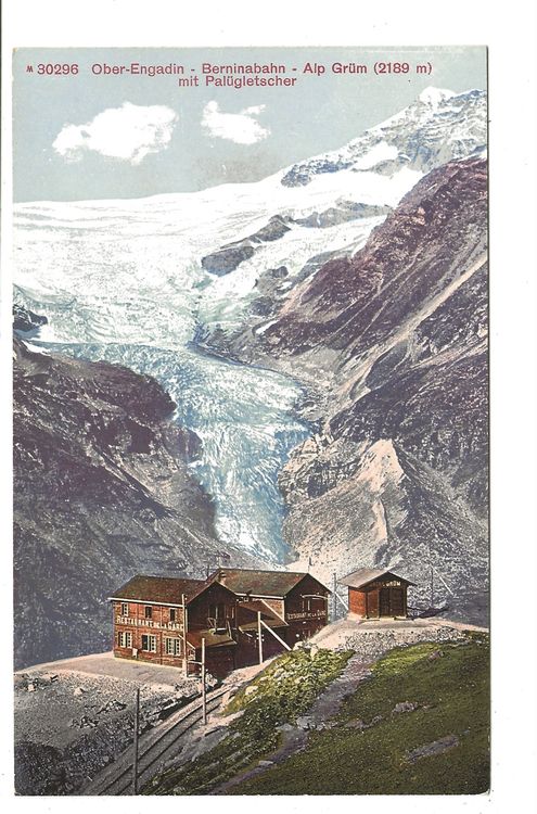 Alp Grüm (GR) Engadin - Berninabahn - Palügletscher um 1910 | Kaufen ...