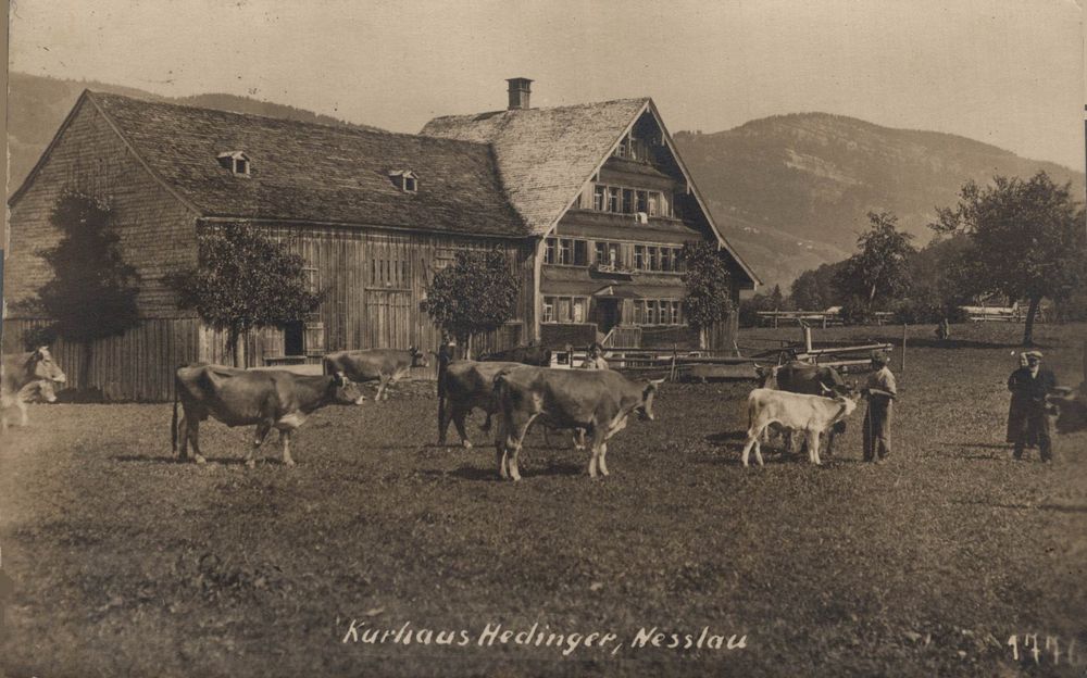 Kurhaus Hedinger, Nesslau. Sennen mit Kühen (Gebraucht) in Bronschhofen für CHF 12 – mit ...