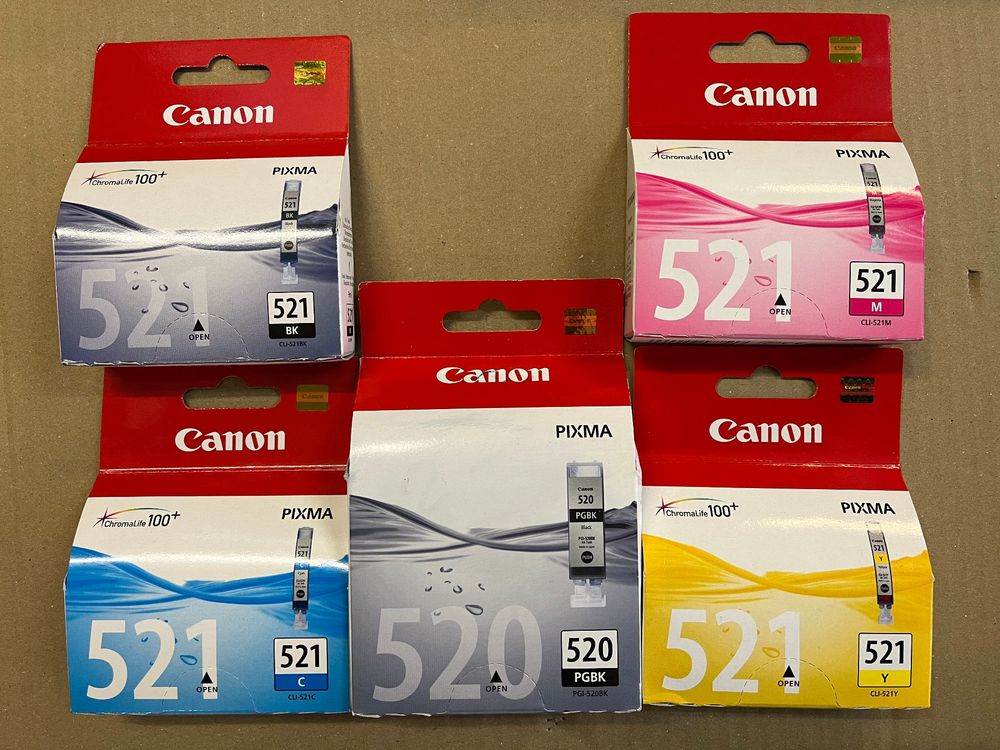 Canon PGI-520BK + CLI-521BK + CLI-521C + CLI-521M + CLI-521Y | Kaufen ...