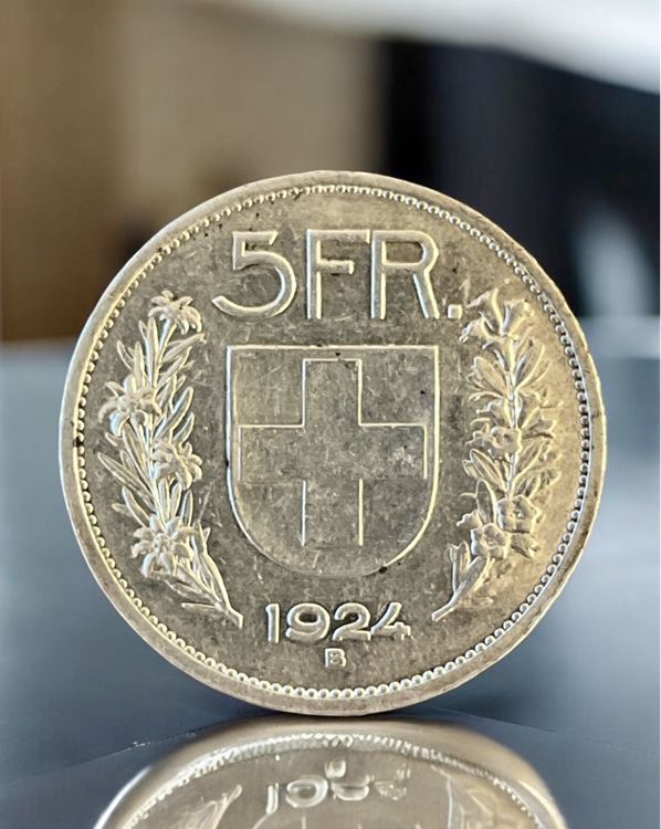 Schweiz 5 Franken Silber 1924 (Gebraucht) in Winterthur für CHF 356 – mit Lieferung auf Ricardo ...