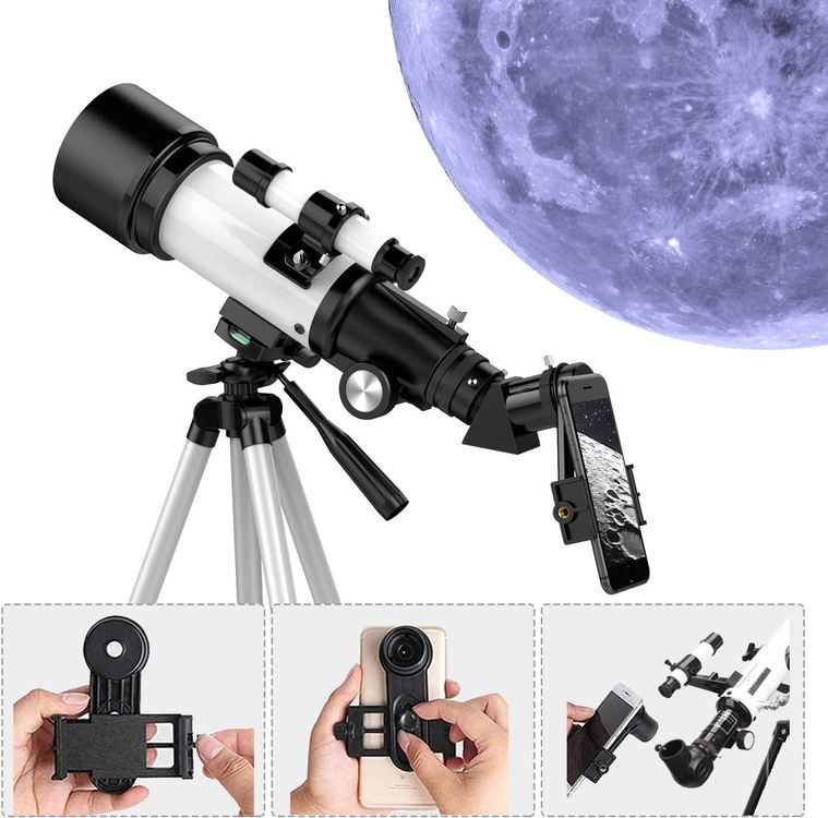 Teleskop für Erwachsene Kinder Anfänger 70mm Blende Stativ (Neu und ...