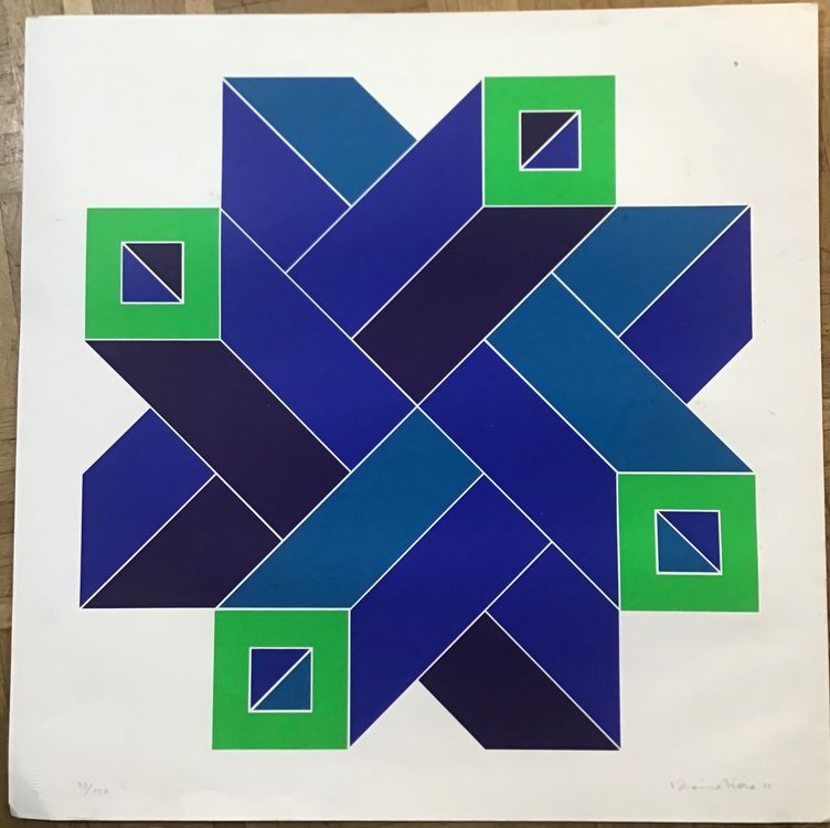 Konkrete Grosse Serigraphie Unleserlich Signiert (Gebraucht) in Root für CHF 120 – mit Lieferung ...