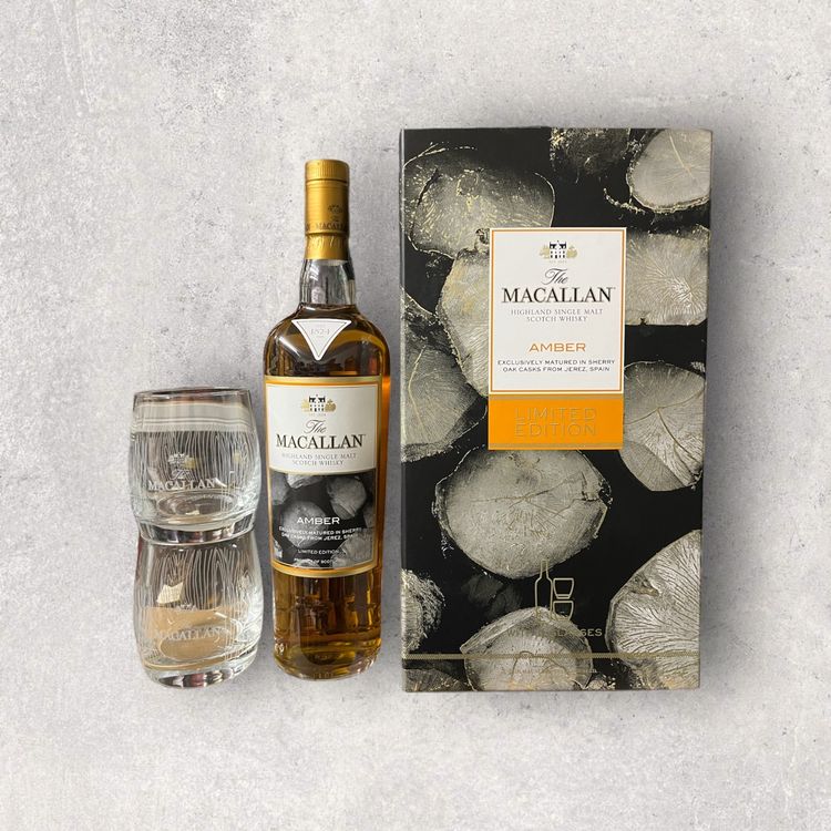 Macallan Amber Edition Geschenkpackung mit 2 Gläsern (Neu und ...
